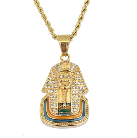 Accessories | Hiphop Egyptian Pharaoh Pendant Stainless Steel Chain ...